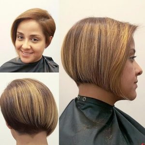 Asymmetrical Bob with Side Swept Bangs